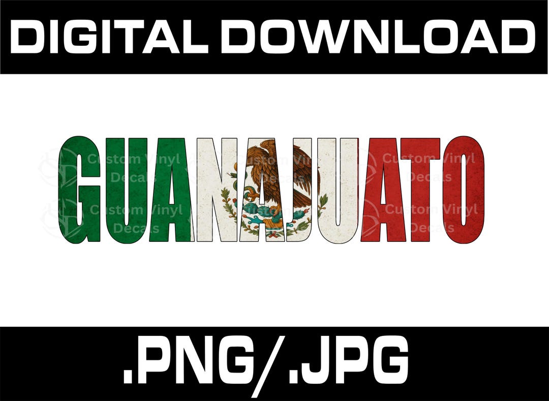 Guanajuato Mexico Letters With Mexican Flag Vintage Style | Letras Con ...