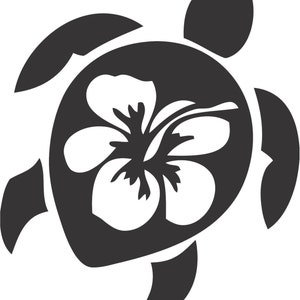 Set (2 Pieces) Hawaiian Sea Turtle Sticker Decals 20 Colors to Choose ...