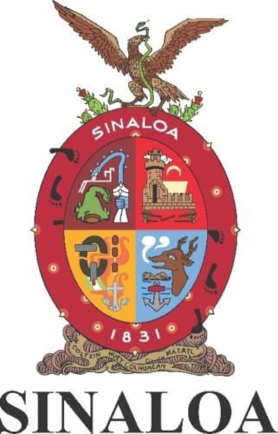 2 Pieces Sinaloa Mexico. Coat Of ArmsDecals Stickers Full | Etsy