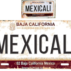 Set Mexicali Baja California Mexico Aluminum License Plate Sign Placa 6 ...