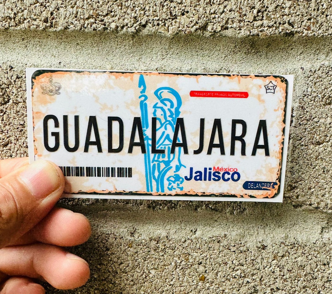 Set of 2 Decorative Guadalajara Jalisco License Plate Decal Stickers ...