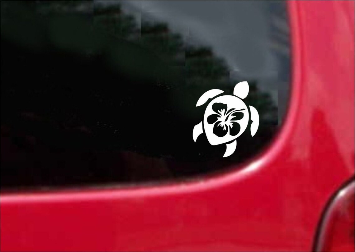 Set 2 Pieces Hawaiian Sea Turtle Sticker Decals 20 Colors to | Etsy