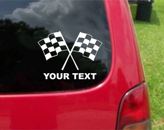 Set 2 Pieces Racing Sticker Decals Your Own Text 20 Colors | Etsy