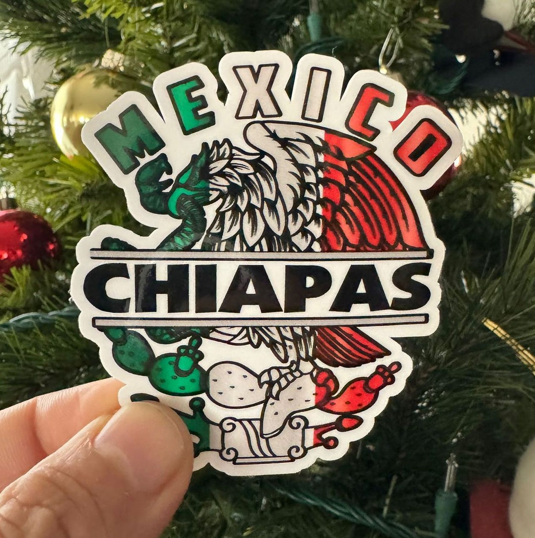 2 Pieces Chiapas Mexico. Eagle Emblem Decals Stickers Full Color ...