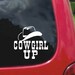 Set (2 Pieces) Cowboy up Sticker Decals 20 Colors to Choose From. U.S.A ...