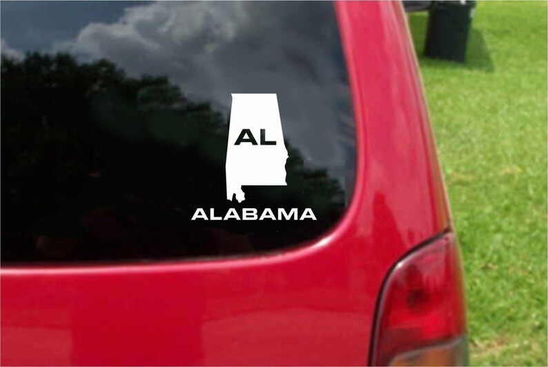 2 Pieces Alabama AL State USA Outline Map Stickers Decals 20 - Etsy