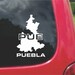 2 Pieces Puebla Mexico Outline Map Stickers Decals 20 Colors to Choose ...