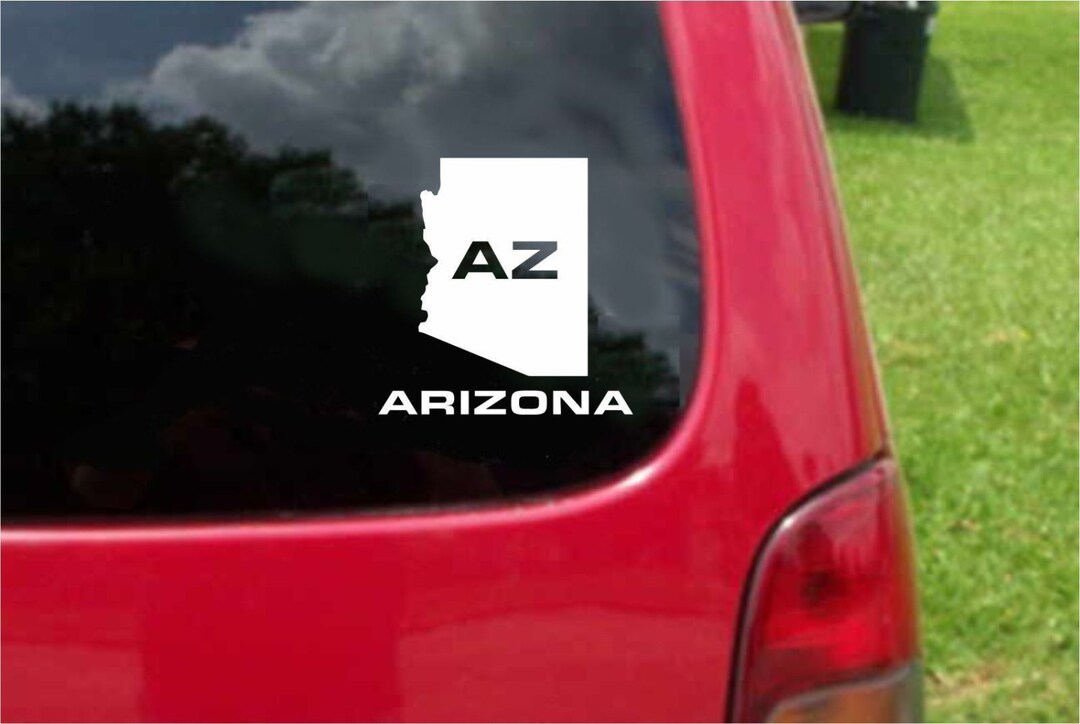 Arizona AZ State Outline Vinyl Decal Stickers - 2 Piece Set - Etsy