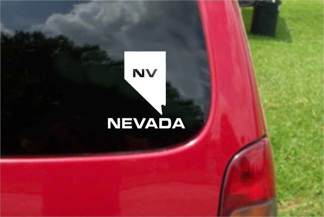 2 Pieces Nevada NV State USA Outline Map Stickers Decals 20 Colors to ...