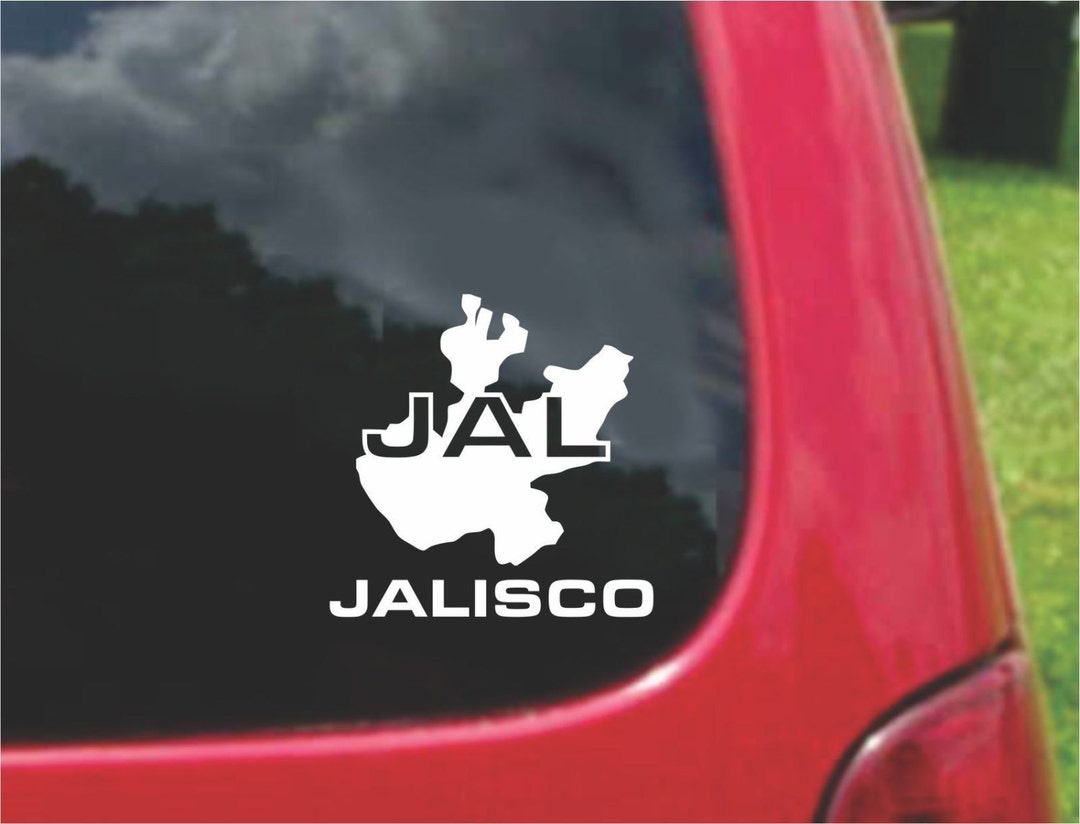 2 Pieces Jalisco Mexico Outline Map Stickers Decals 20 Colors to Choose ...