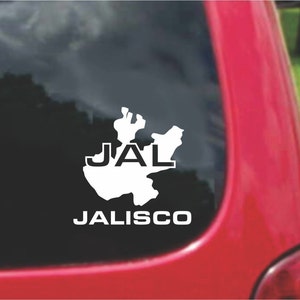 2 Pieces Jalisco Mexico Outline Map Stickers Decals 20 Colors to Choose ...