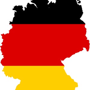2 Pieces Germany Outline Map Flag Vinyl Decals Stickers Full Color ...