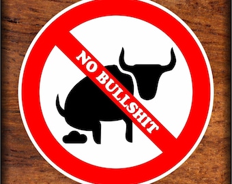 Bullshit Stickers - Etsy