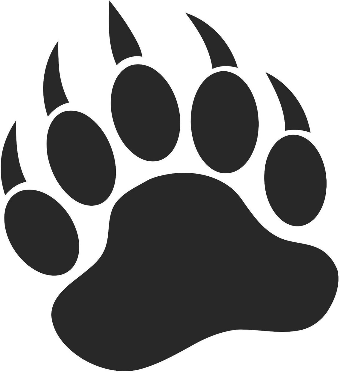 Set 2 Pieces Bear Paw Sticker Decals 20 Colors To Choose | Etsy