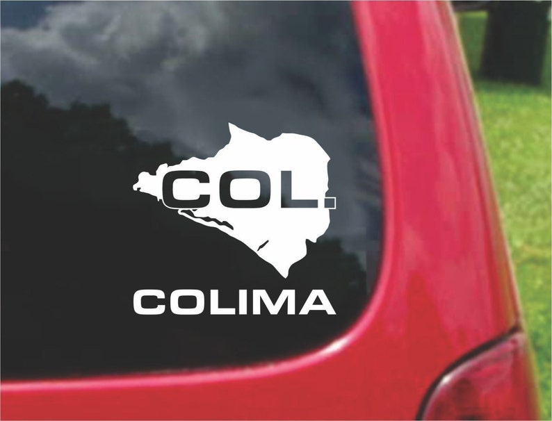 2 Pieces Colima Mexico Outline Map Stickers Decals 20 Colors to Choose ...