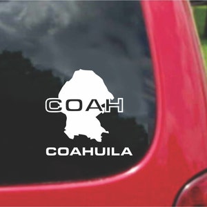 2 Pieces Coahuila Mexico Outline Map Stickers Decals 20 Colors to ...