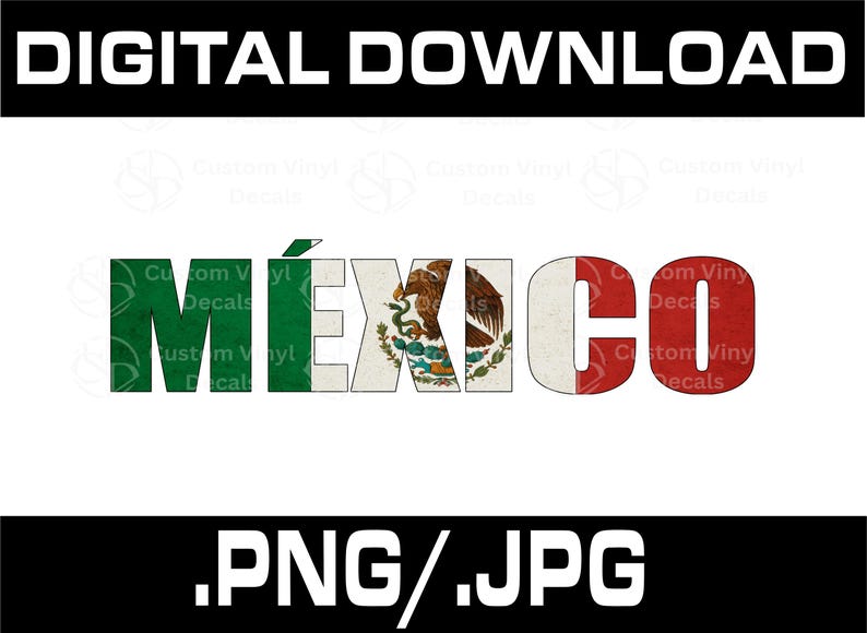 Mexico Letters With Mexican Flag Vintage Style | Letras Con Bandera ...
