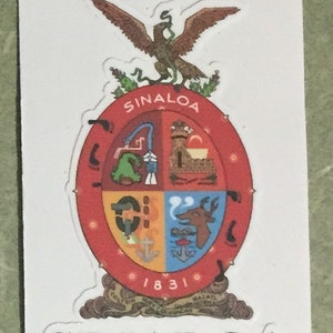 2 Pieces Sinaloa Mexico. Coat of Armsdecals Stickers Full Color/weather ...