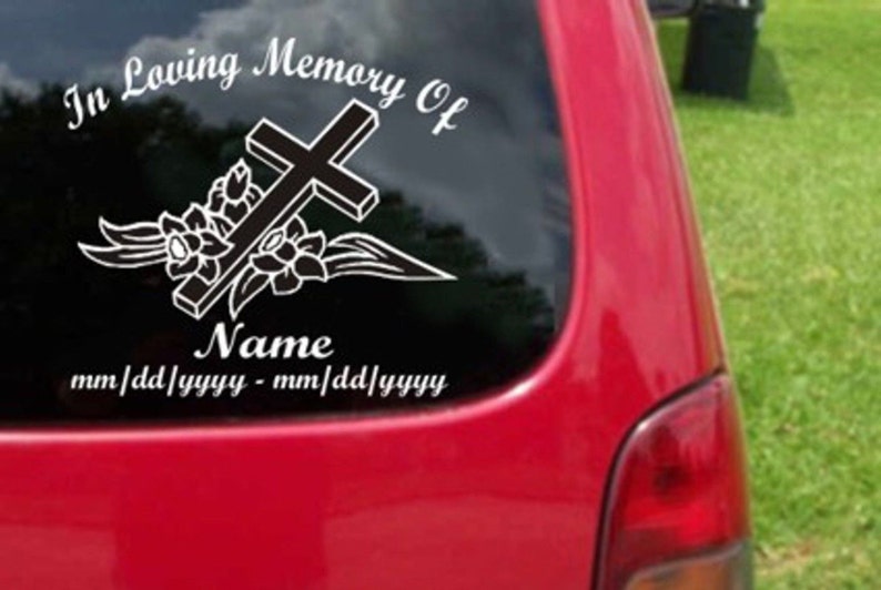 Custom in Loving Memory Vinyl Decal Sticker 20 Colors to - Etsy
