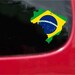 2 Pieces Brazil Outline Map Flag Vinyl Decals Stickers Full Color ...
