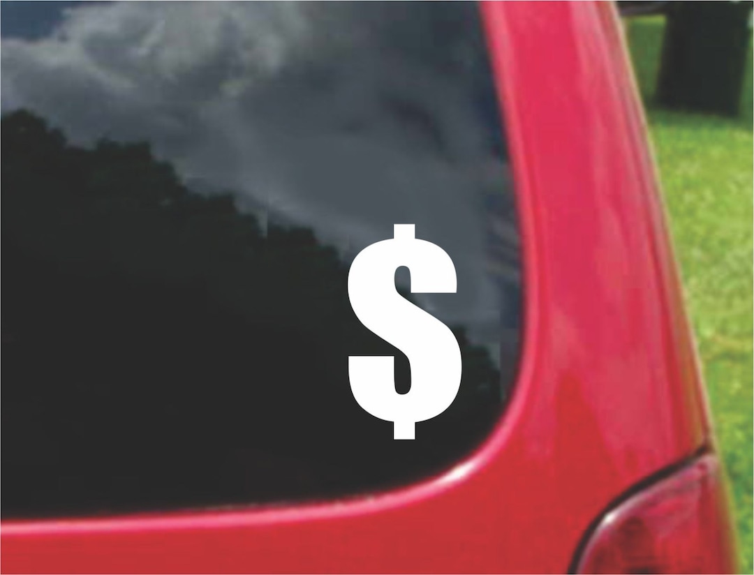 Set 2 Pieces Dollar Sign Sticker Decals 20 Colors to Choose From. U.S.A ...