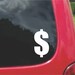 Set 2 Pieces Dollar Sign Sticker Decals 20 Colors to Choose - Etsy