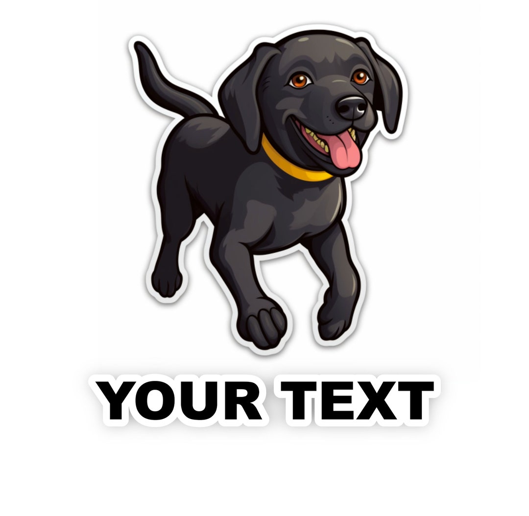 Set of 2 Labrador Retriever Dog Black/yellow/chocolate Stickers With ...