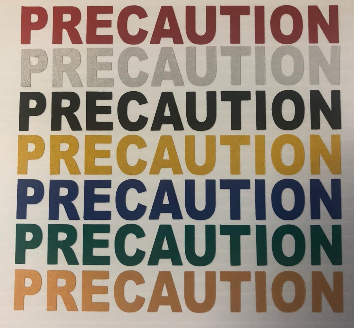 PRECAUTION REFLECTIVE Lettering Decal Sticker Die Cut Free | Etsy