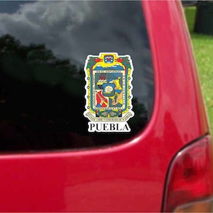 2 Pieces Puebla Mexico. Coat of Armsdecals Stickers Full Color/weather ...