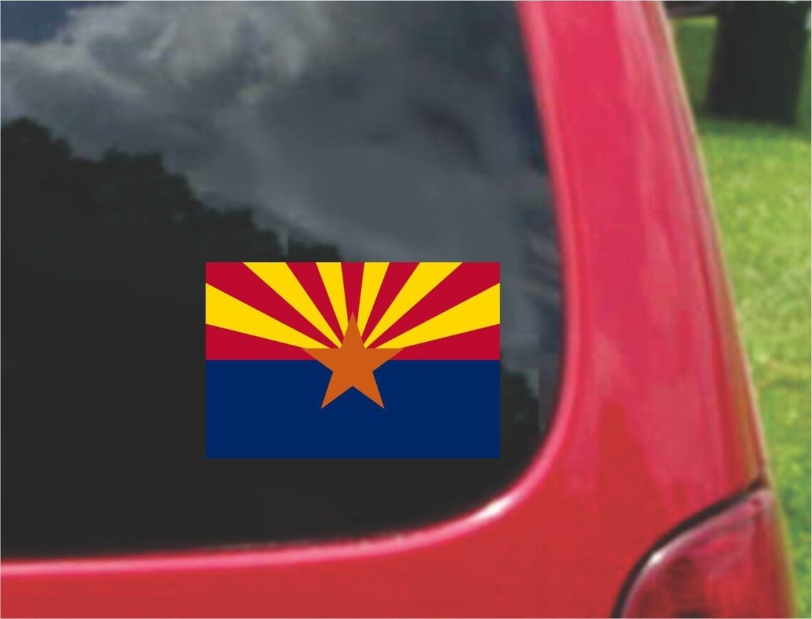 2 Pieces Arizona State Flag Vinyl Decals Stickers Full - Etsy
