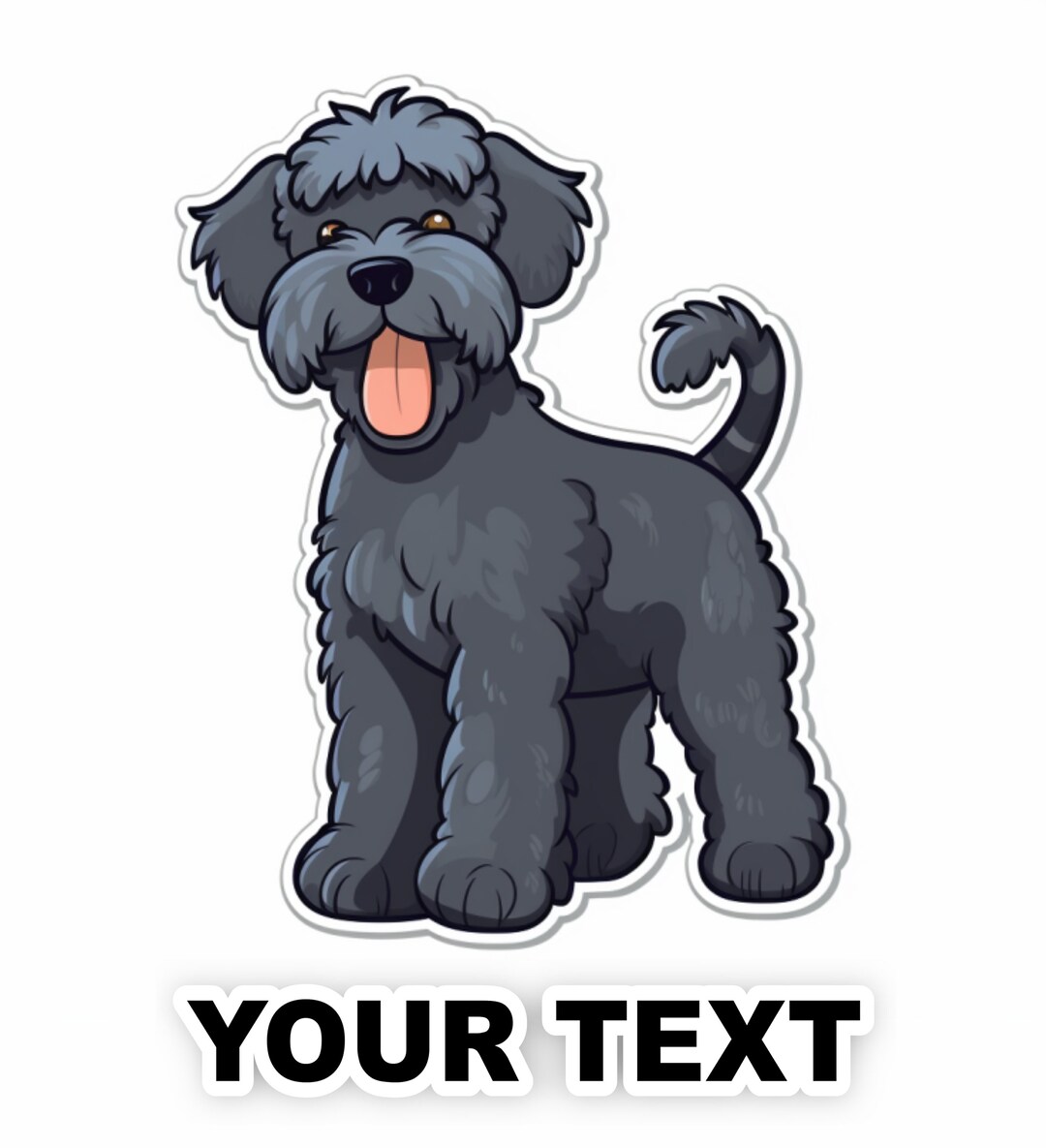 Set of 2 Kerry Blue Terrier Dog Decal Stickers With Free Custom Text ...