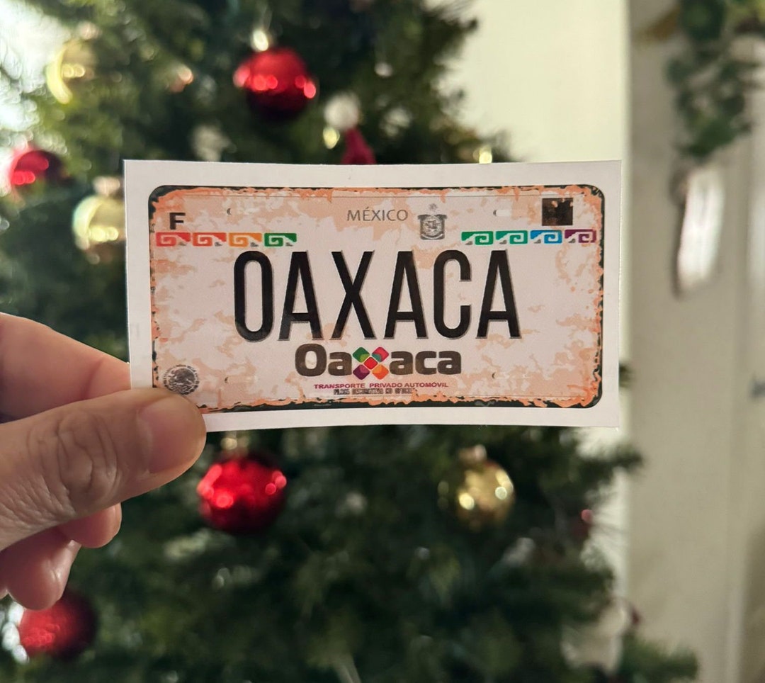 Set of 2 Decorative Oaxaca License Plate Decal Stickers Full Color ...