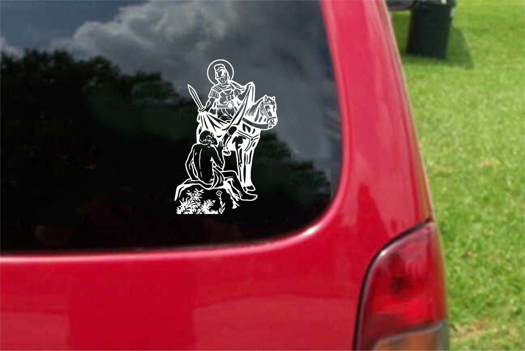 Set (2 Pieces) San Martin Caballero St. Martin of Tours Decals 20 ...