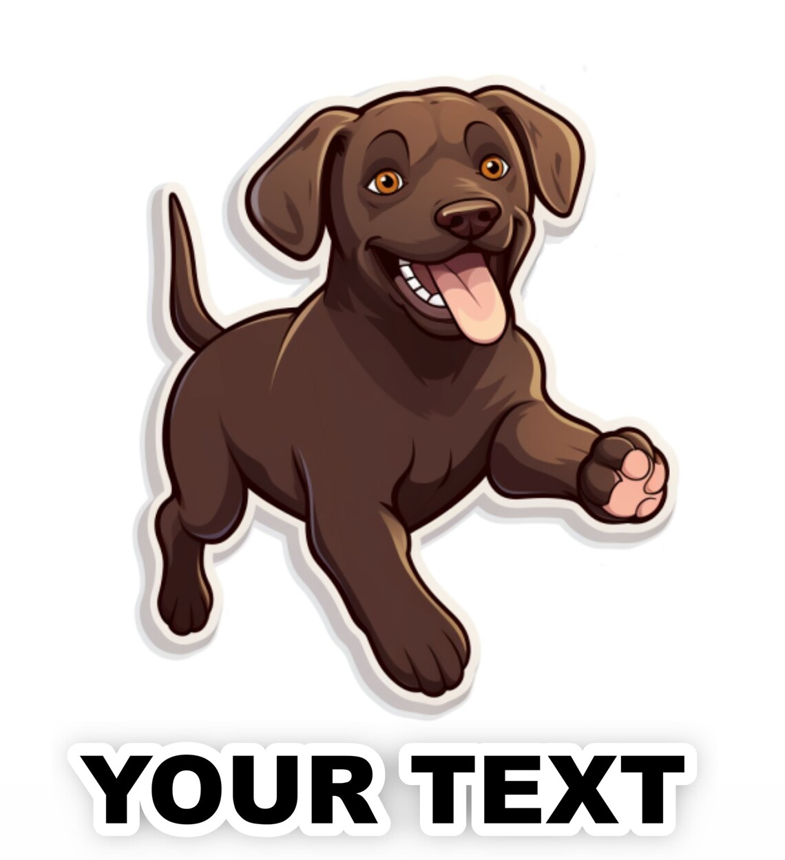 Set of 2 Labrador Retriever Dog Black/yellow/chocolate Stickers With ...