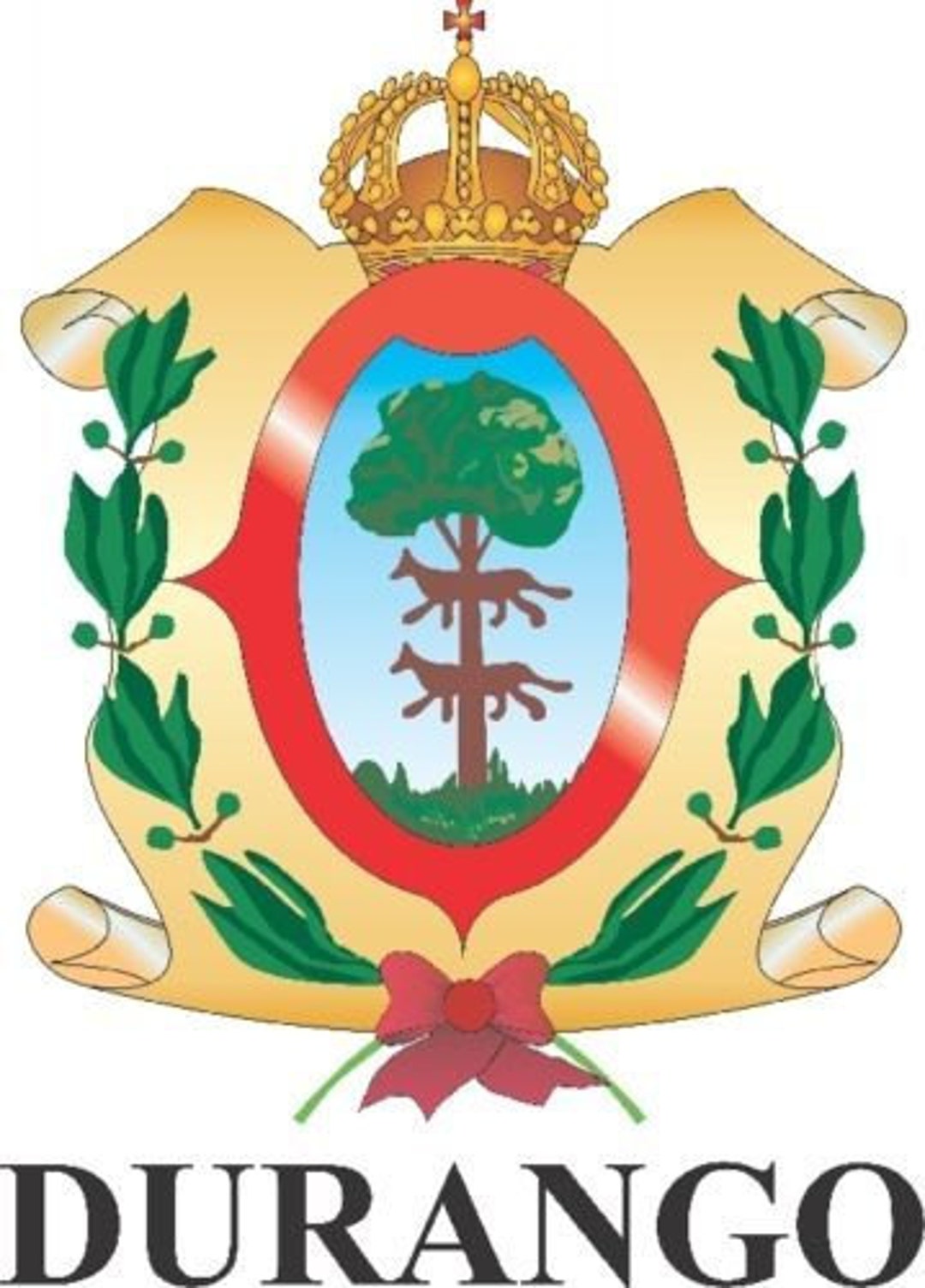 2 Piezas Durango México. Escudo de armasComanías pegatinas a todo color ...