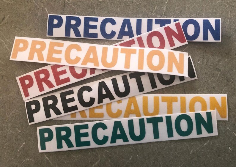 PRECAUTION REFLECTIVE Lettering Decal Sticker Die Cut Free - Etsy