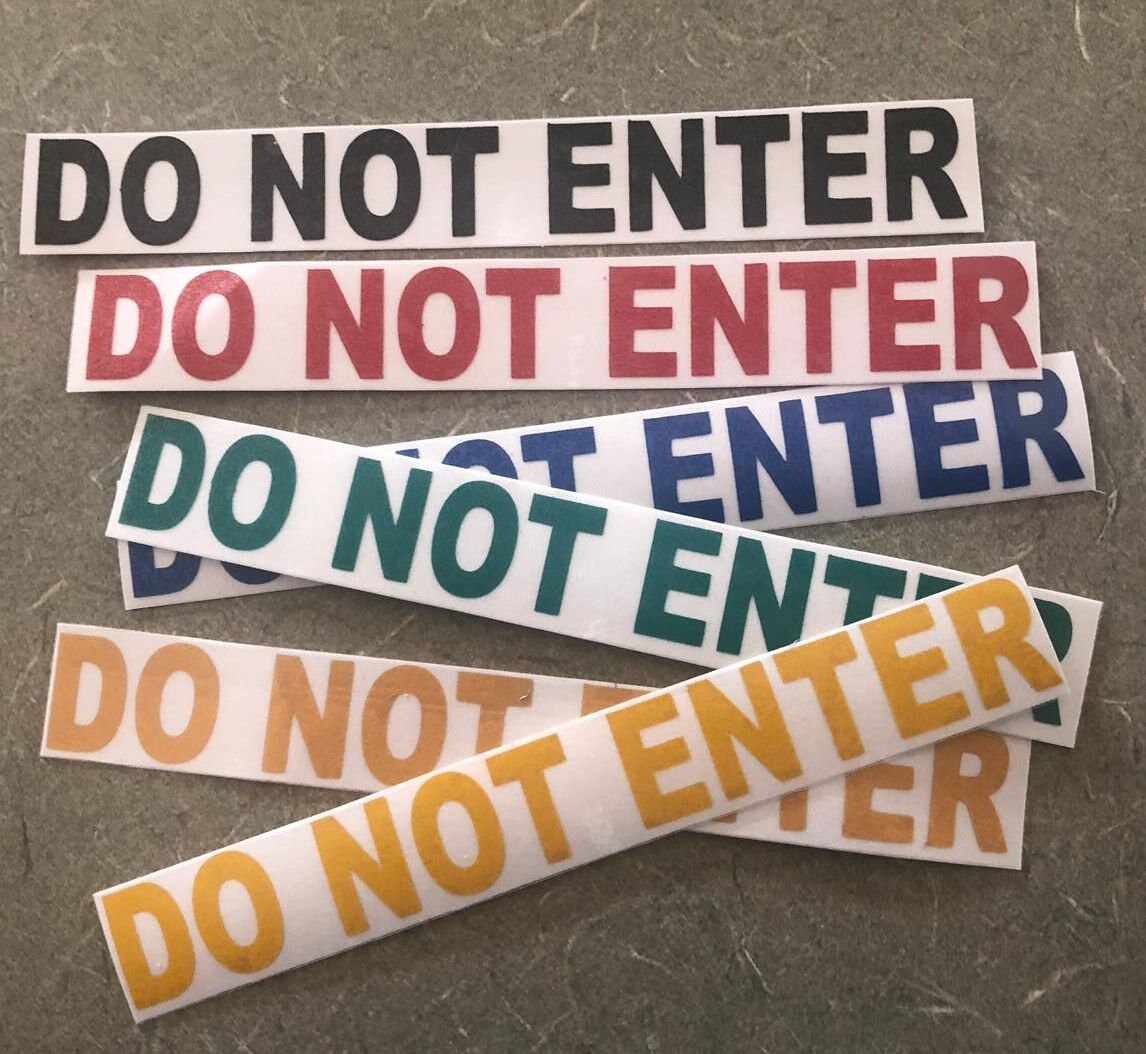 Do Not Enter Reflective Lettering Decal Sticker Die Cut Free - Etsy