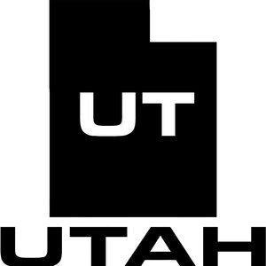 2 Pieces Utah UT State USA Outline Map Stickers Decals 20 Colors to ...