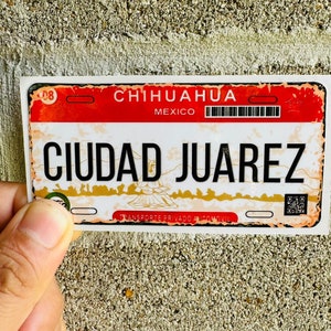Set Ciudad Juarez Chihuahua Mexico Aluminum License Plate Sign Placa 6 ...
