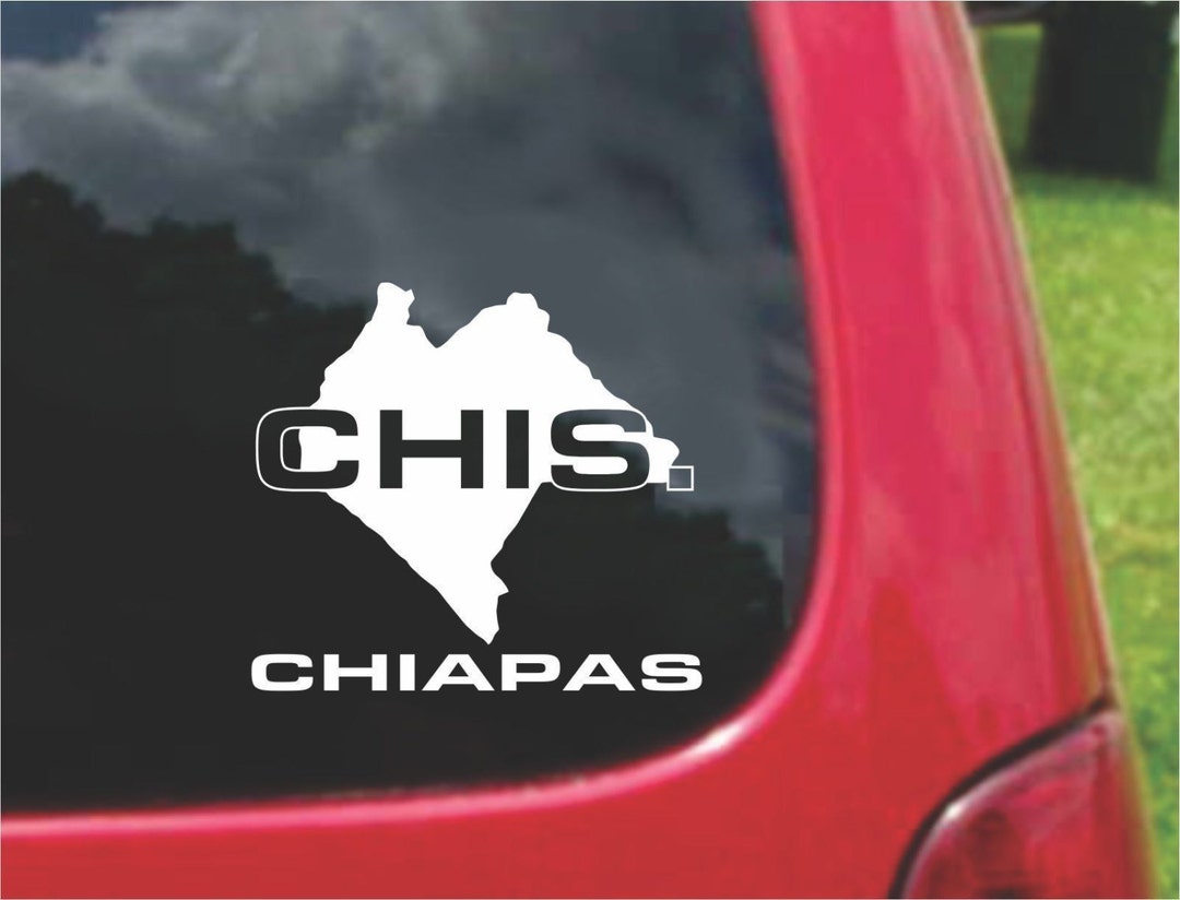 2 Pieces Chiapas Mexico Outline Map Stickers Decals 20 Colors to Choose ...