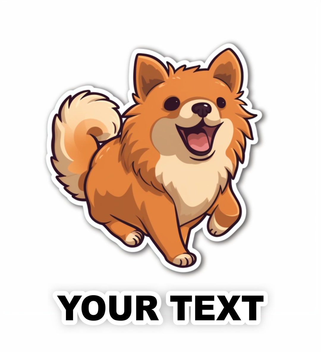 Set of 2 Finnish Spitz Decal Stickers With Free Custom Text - Full ...