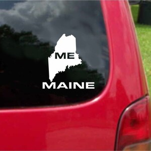 2 Pieces Maine ME State USA Outline Map Stickers Decals 20 Colors to ...