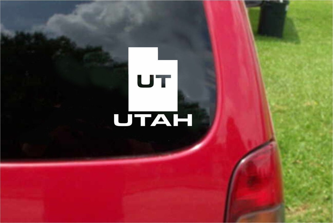 2 Pieces Utah UT State USA Outline Map Stickers Decals 20 Colors to ...