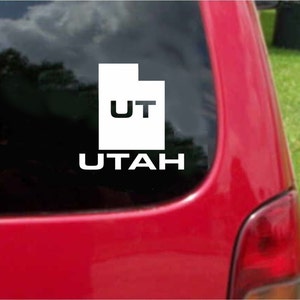 2 Pieces Utah UT State USA Outline Map Stickers Decals 20 Colors to ...