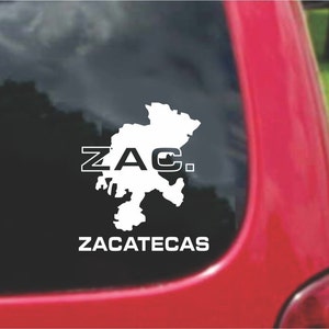 2 Pieces Zacatecas Mexico Outline Map Stickers Decals 20 Colors to ...
