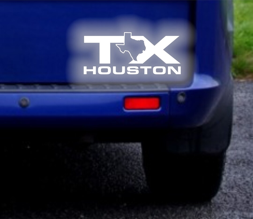 Houston TX Reflective Sticker Decal - Etsy