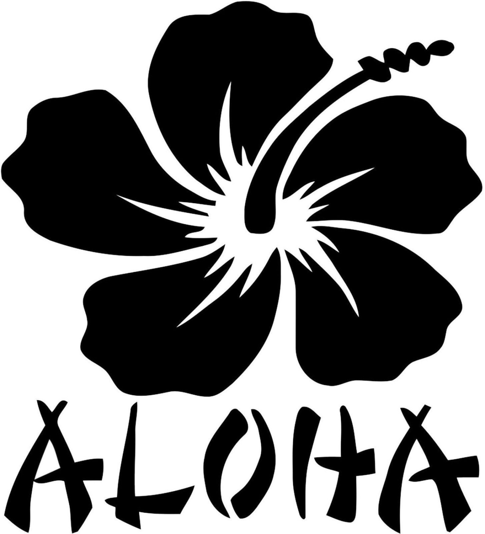 Set 2 Pieces Hibiscus Aloha Hawaii Sticker Decals 20 Colors | Etsy