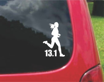 Set 2 Pieces 5K Run Girl Runner Sticker Decals 20 Colors to | Etsy