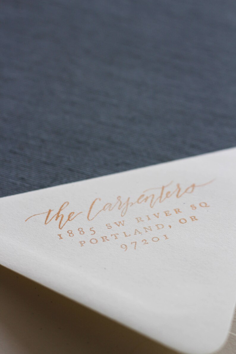 Personalized Calligraphy Wood-mounted Return Address Stamp - Etsy