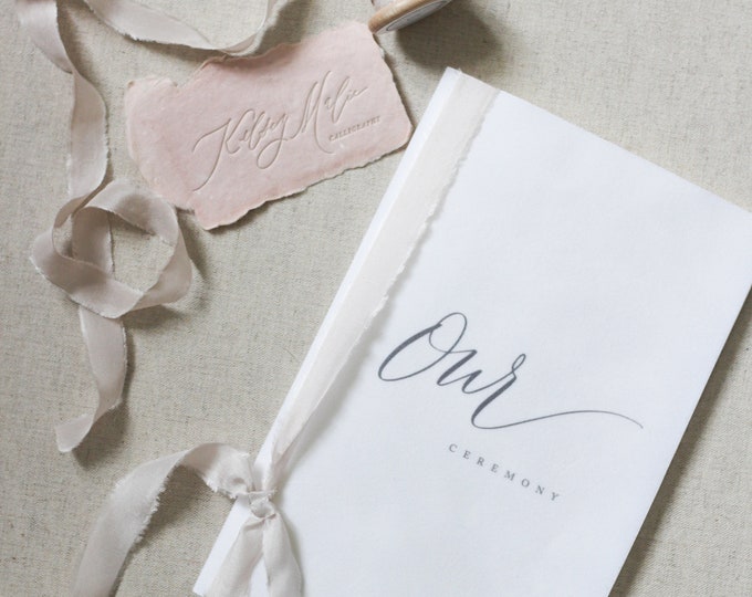 Velvet Ceremony Book With Silk Ribbon Tie - Etsy